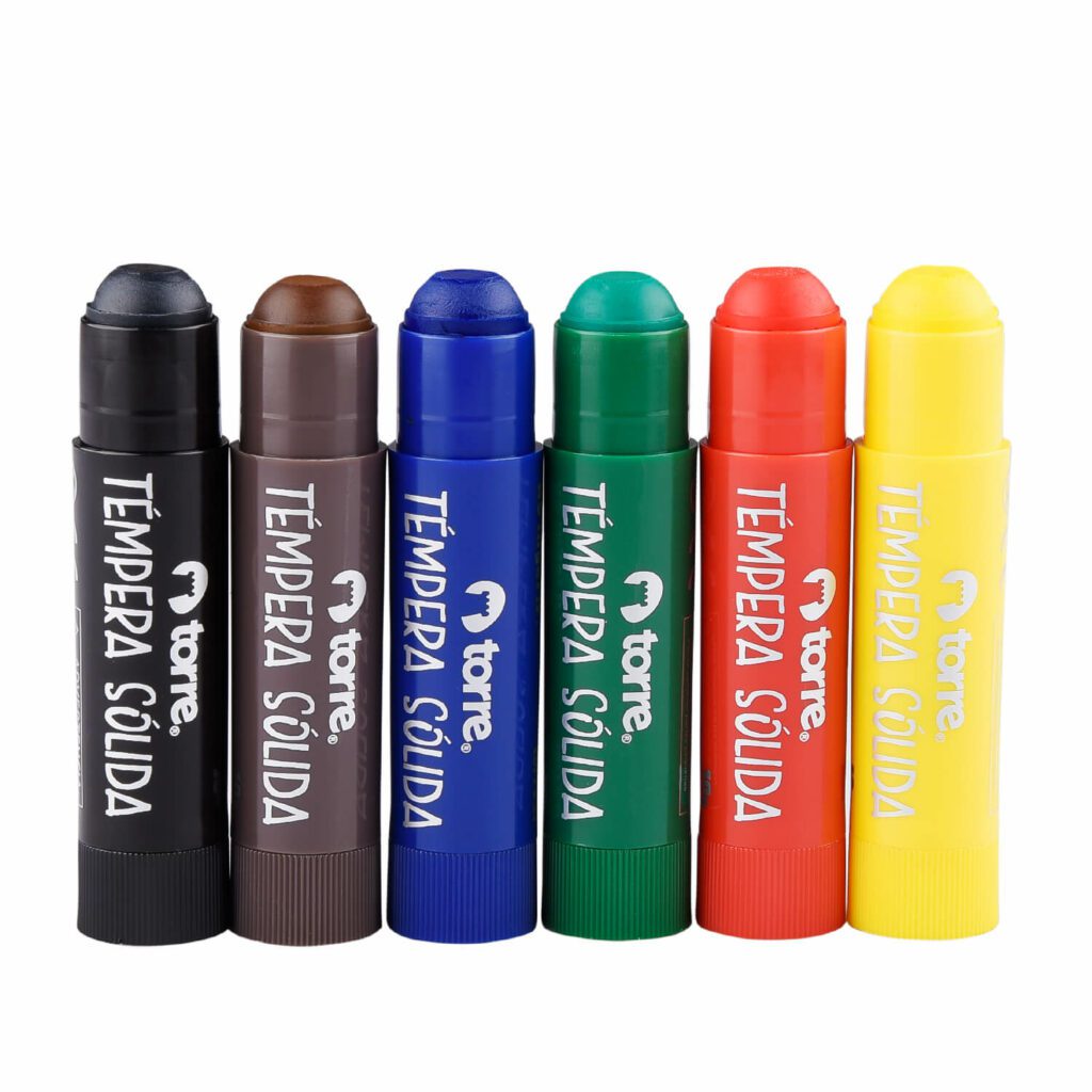 Témpera sólida 6 colores | Torre