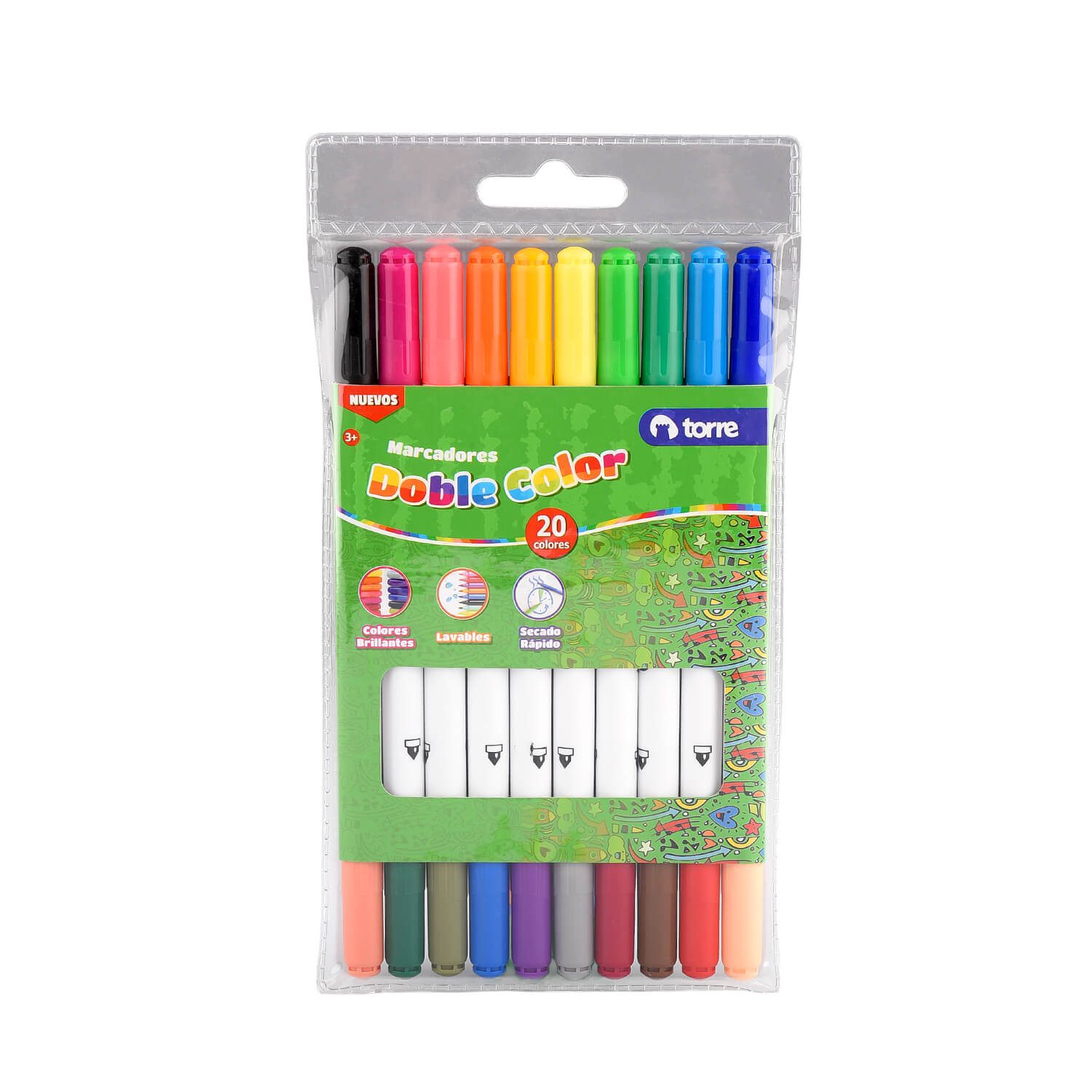 Plumones De Dibujo Doblecolor | Torre