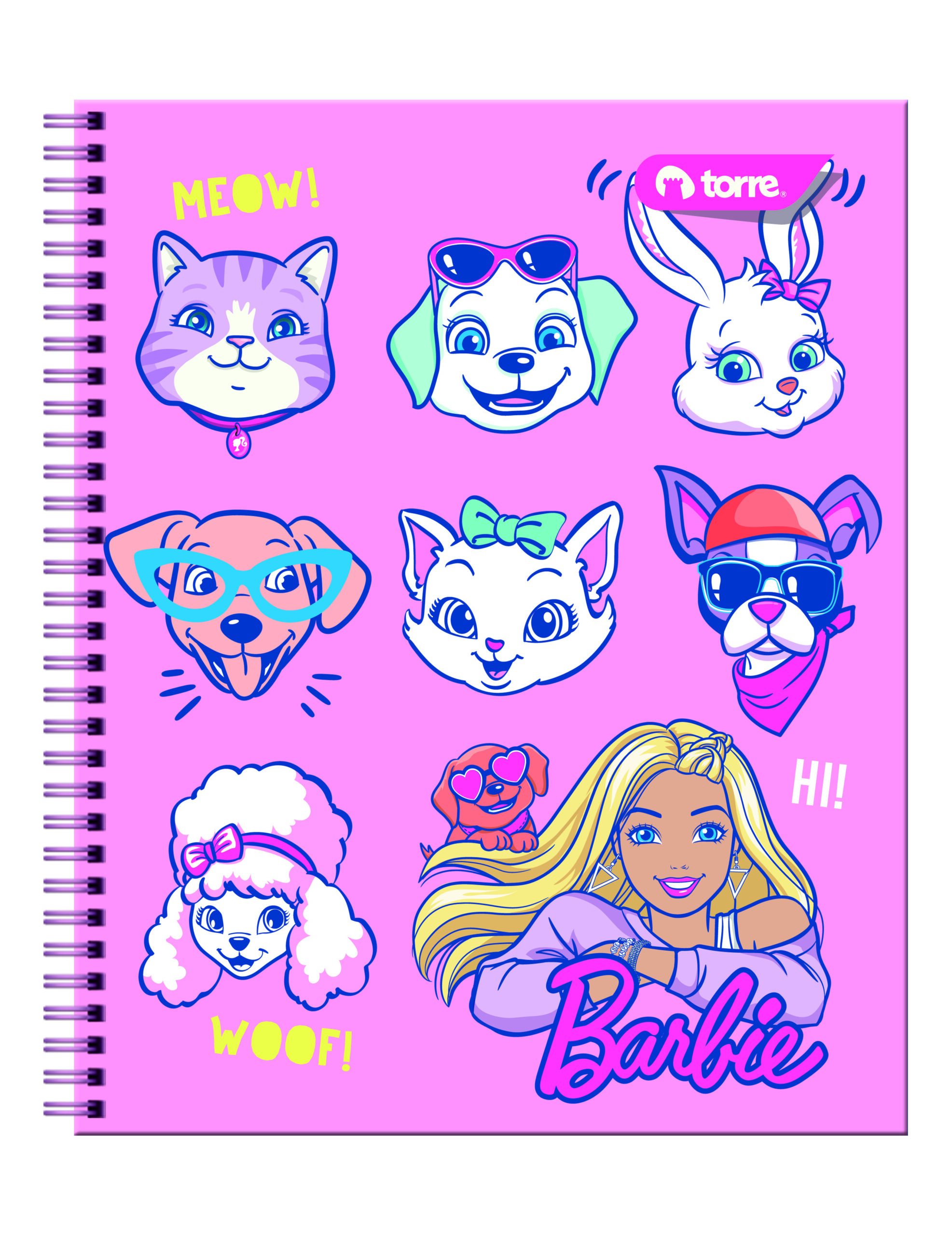 Cuaderno Clásico Universitario Barbie 7mm 100 Hojas Torre | Torre